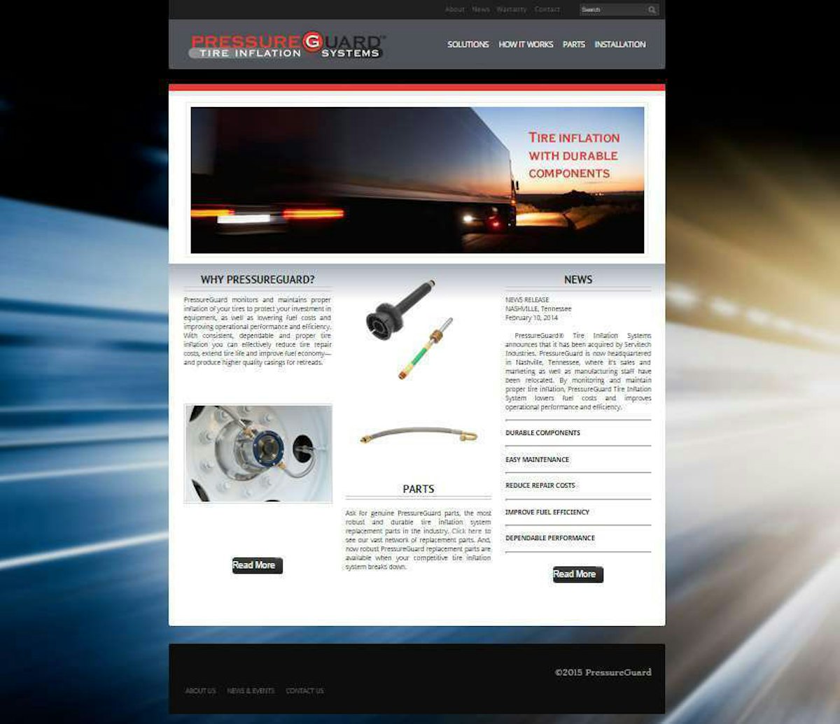 PressureGuard debuts new website | Trucks, Parts, Service